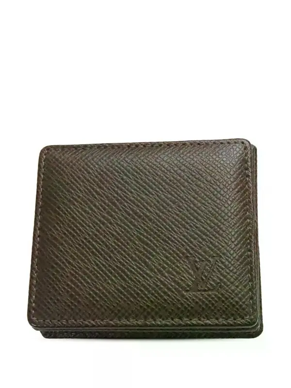 LOUIS VUITTON 2006 Taiga Porte Monnaie Boite Case Coin Pouch - Brown