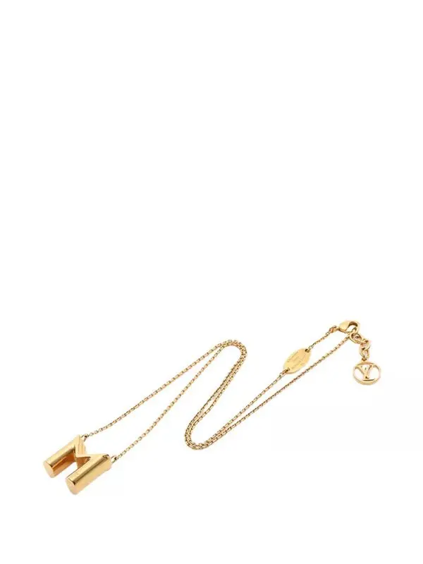 LOUIS VUITTON Letter M Necklace - Gold