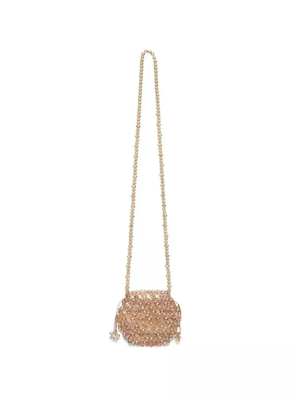 0711 TBILISI Thea Beaded Cross Body Bag - Neutrals