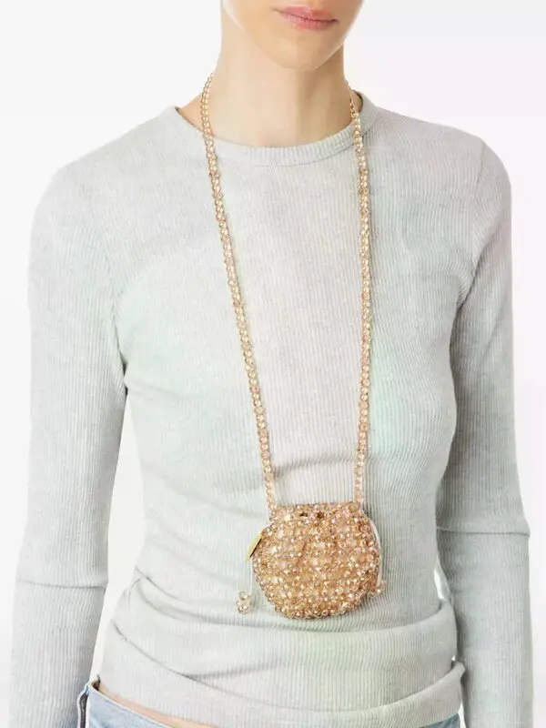 0711 TBILISI Thea Beaded Cross Body Bag - Neutrals