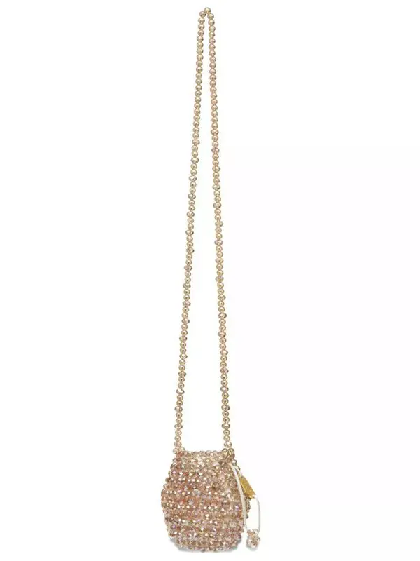 0711 TBILISI Thea Beaded Cross Body Bag - Neutrals