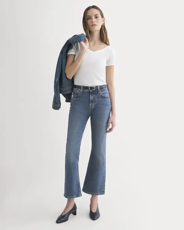 Everlane High-rise Kick Flare Jeans - Washed Indigo