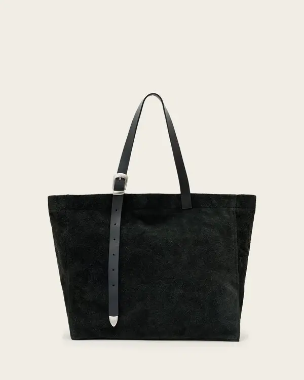 ALLSAINTS Haven Suede Tote Bag - Black
