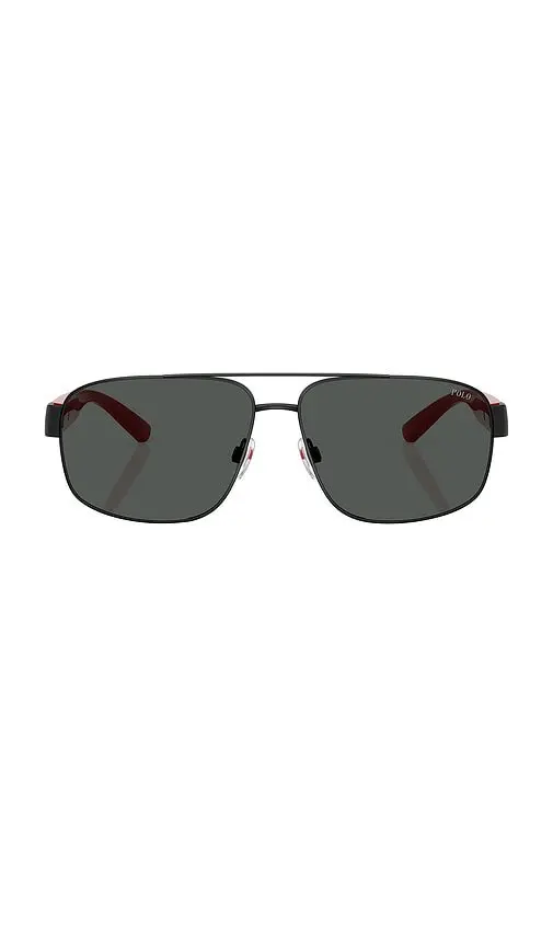 Polo Ralph Lauren Pilot Sunglasses - Shiny Red & Black