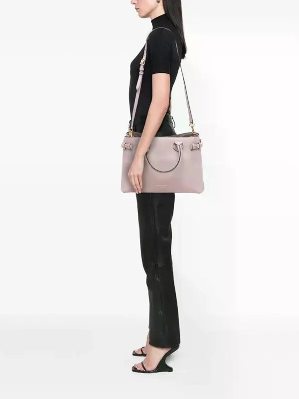 Burberry Leather Banner Satchel - Pink