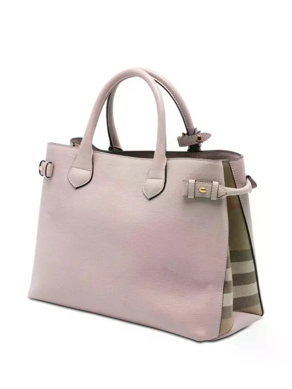 Burberry Leather Banner Satchel - Pink