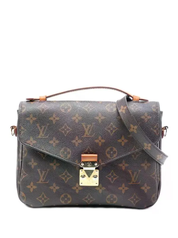 LOUIS VUITTON 2015 Monogram Pochette Metis Satchel - Brown