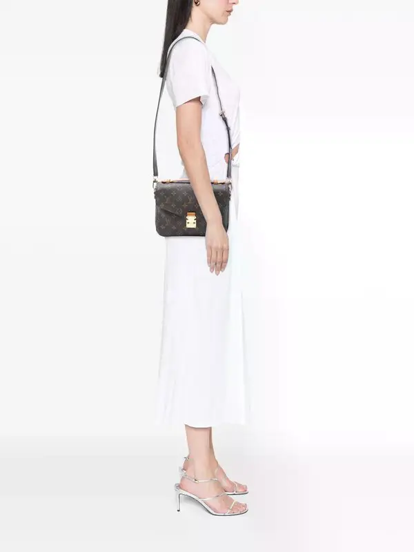 LOUIS VUITTON 2015 Monogram Pochette Metis Satchel - Brown