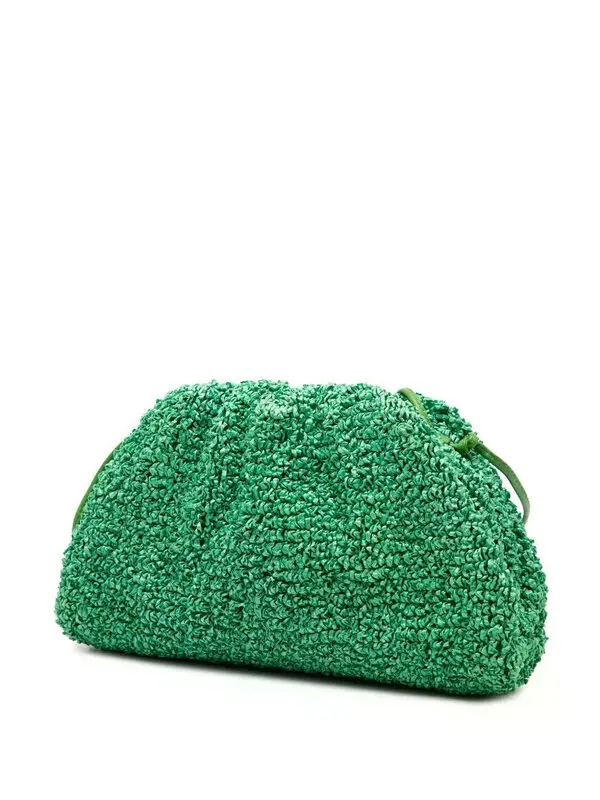 Bottega Veneta The Mini Pouch Crossbody Bag Boucle Raffia - Green