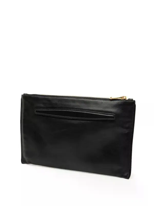 バッグ Miu Miu Studded Leather Zip clutch bag Miu Miu Studded Leather Zip Clutch In Black - 30% Off | Editorialist