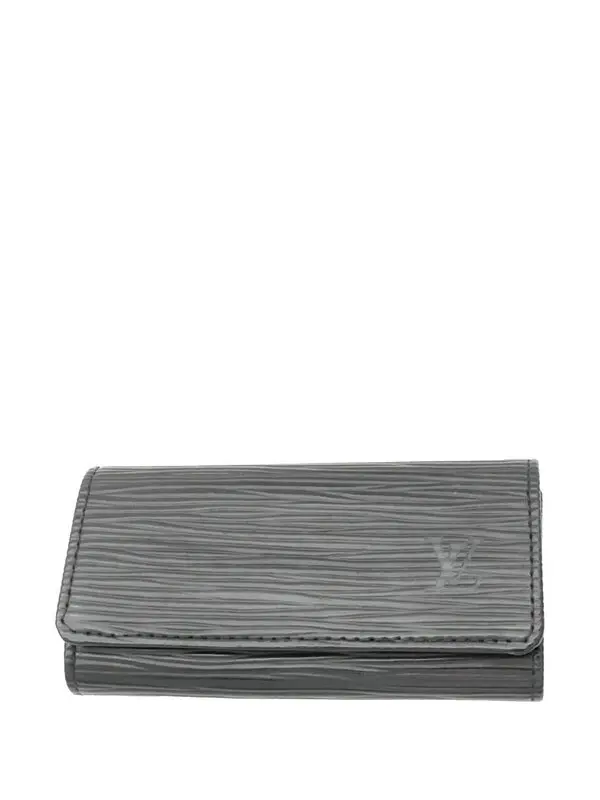 LOUIS VUITTON 2004 Epi 4 Key Holder - Black