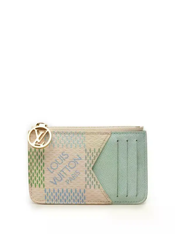 LOUIS VUITTON 2021-2025 Damierlicious Romy Coin Card Holder - White