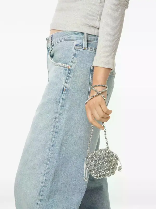 0711 TBILISI Thea Beaded Cross Body Bag - Silver