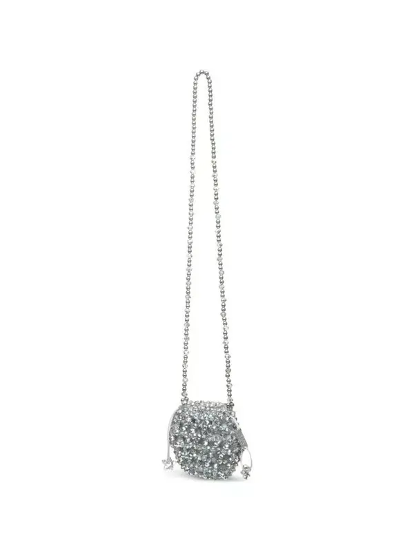 0711 TBILISI Thea Beaded Cross Body Bag - Silver