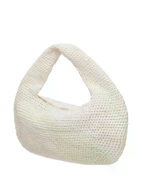 0711 TBILISI Ibiza Zip-top Shoulder Bag - White