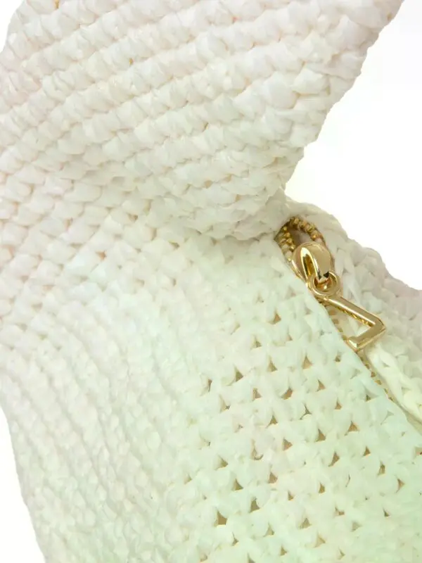 0711 TBILISI Ibiza Zip-top Shoulder Bag - White