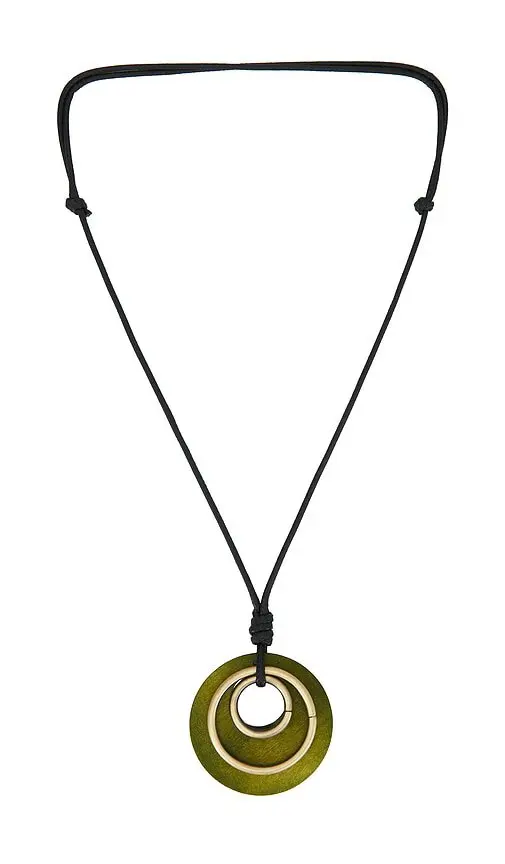 8 Other Reasons Divie Cord Necklace - Green  Gold  & Black