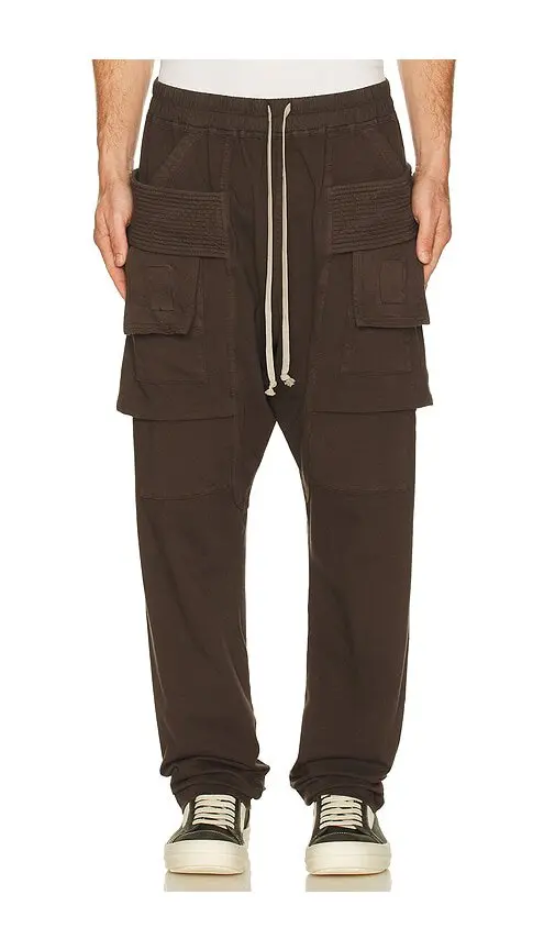 Rick Owens Creatch Cargo Drawstring In Grey