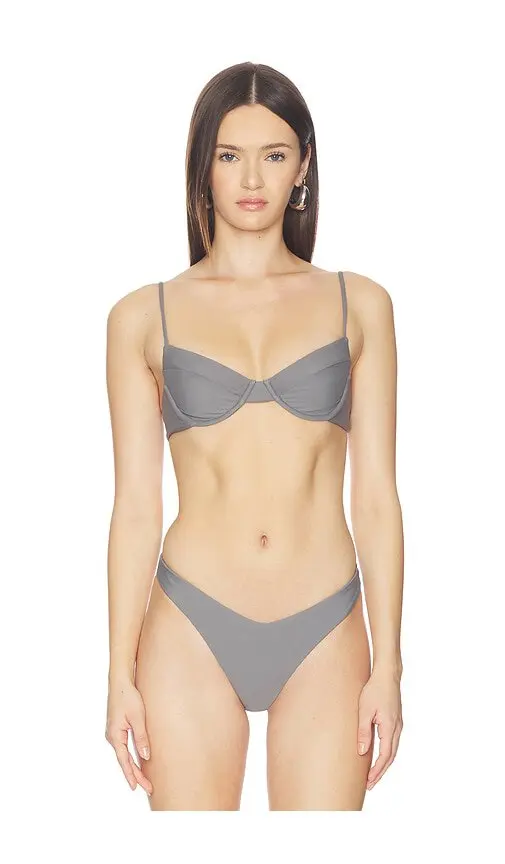 LOVEWAVE The Lenora Top - Stone Gray