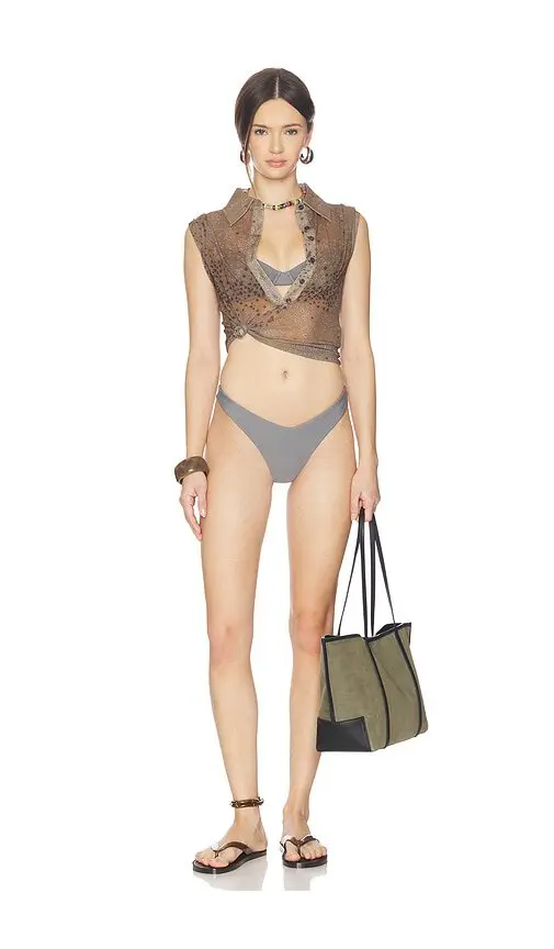 LOVEWAVE The Lenora Top - Stone Gray