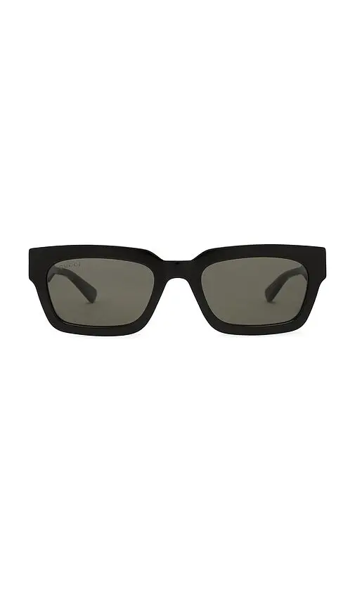 Gucci G Monogram Rectangular Sunglasses - Black & Grey