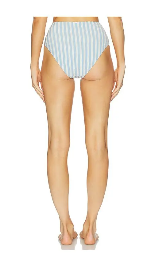 Simkhai Teya High Waisted Ruched Bikini Bottom