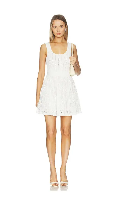 Simkhai Ellis Knit Lace Mini Dress