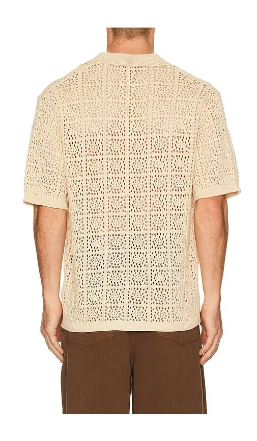 Simkhai Billy Short Sleeve Shirt In Brown