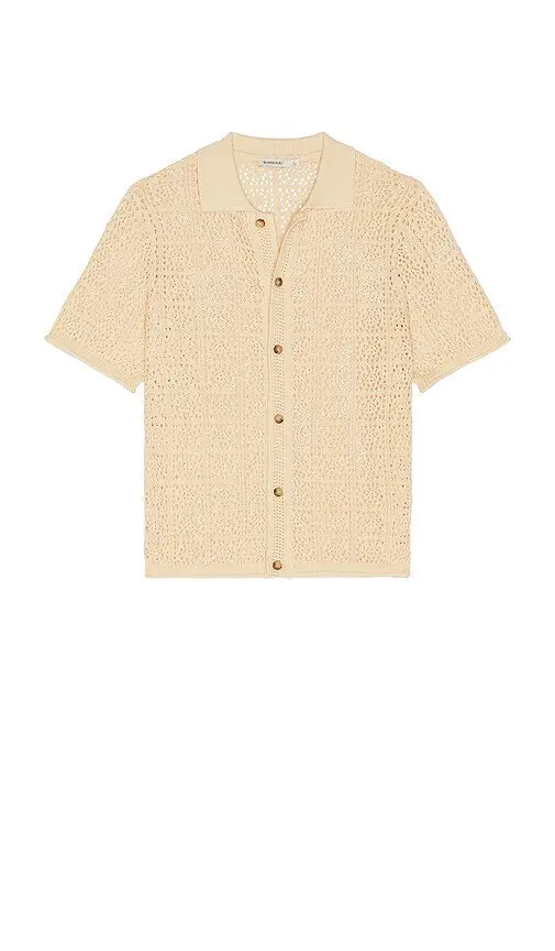 Simkhai Billy Short Sleeve Shirt In Brown
