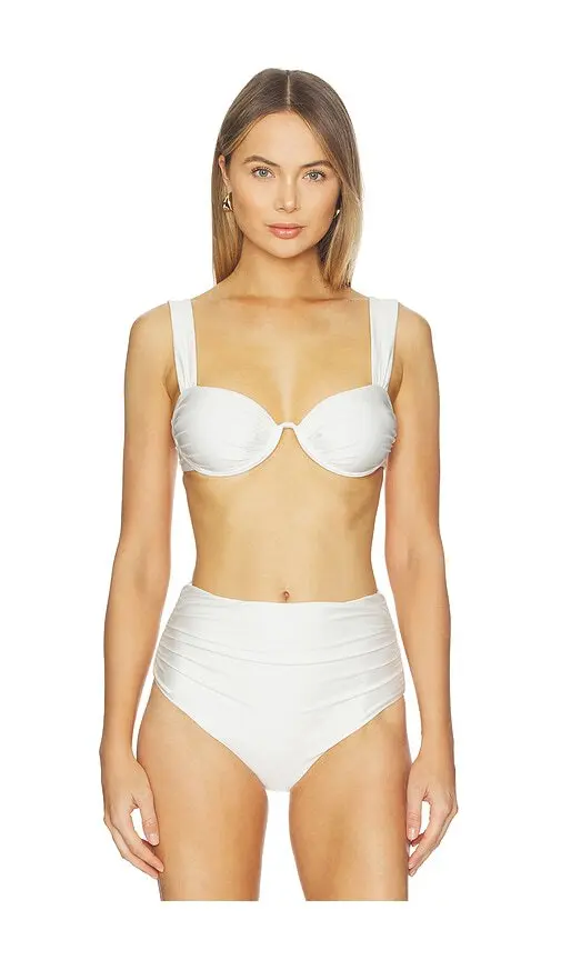Simkhai Anniston Bikini Top - White