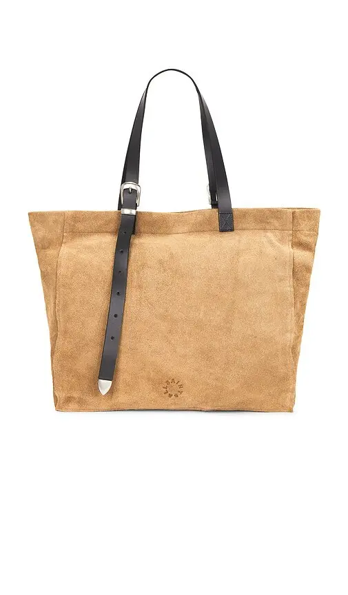 ALLSAINTS Haven Suede Tote - Biscuit Brown