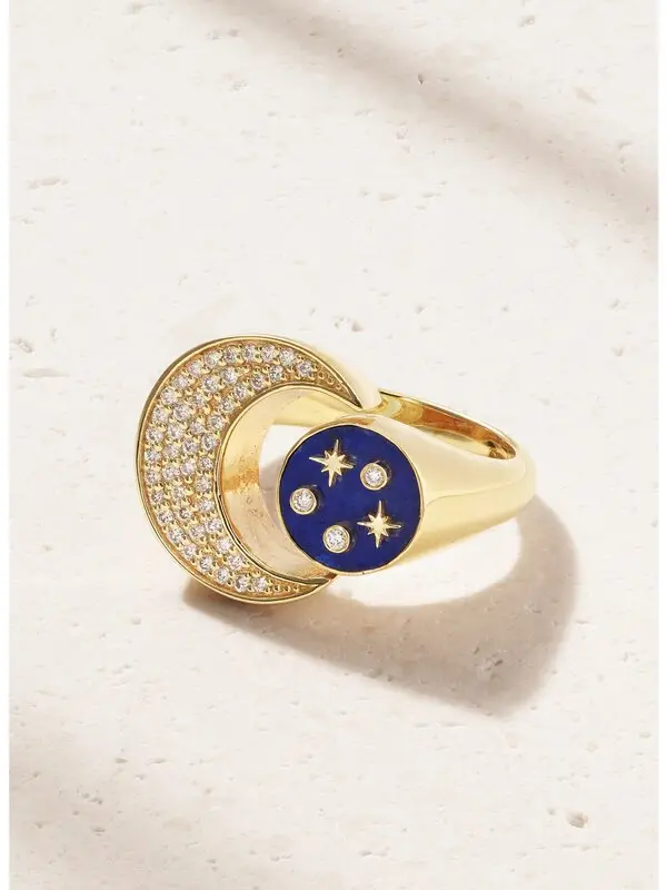 SYDNEY EVAN 14-karat Lapis Lazuli And Diamond Ring - Gold