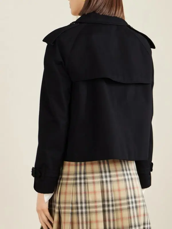 Burberry Double-breasted Cotton-gabardine Jacket