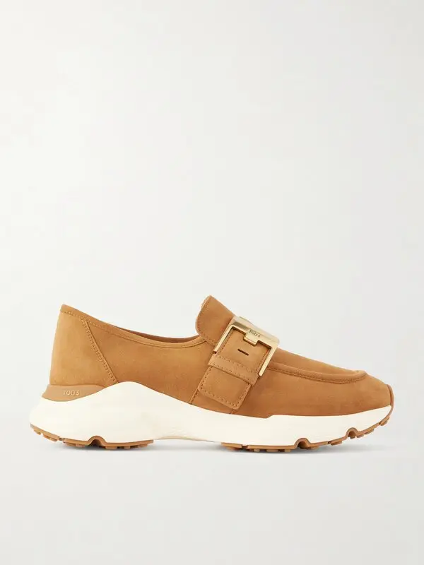 TOD'S Buckled Suede Sneakers