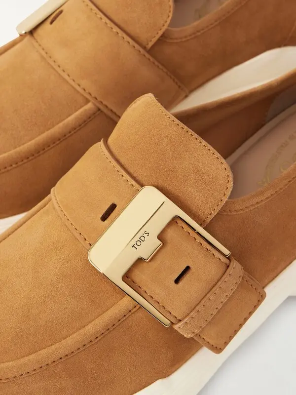 TOD'S Buckled Suede Sneakers