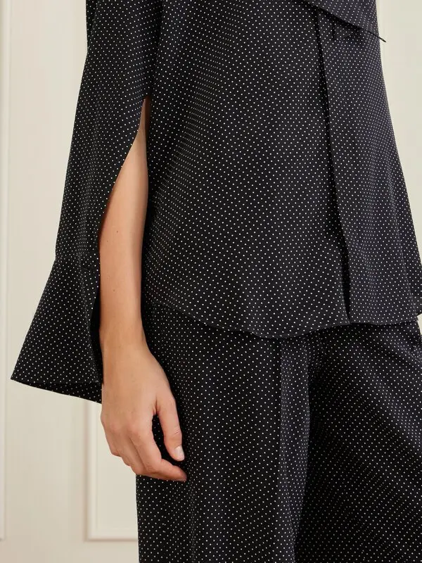 Sasuphi Pussy-bow Polka-dot Blouse