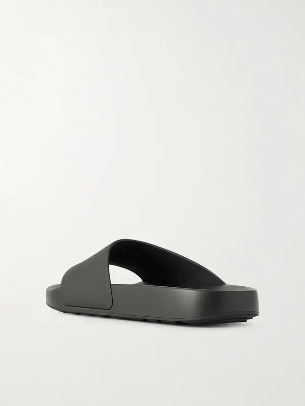 Givenchy Logo Rubber Slides - Black
