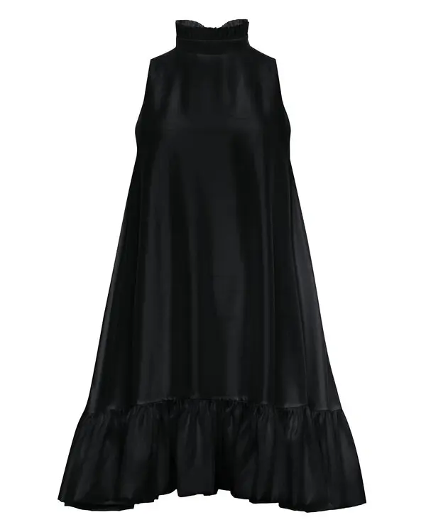 Azeeza Alcott Poplin Mini Dress - Black