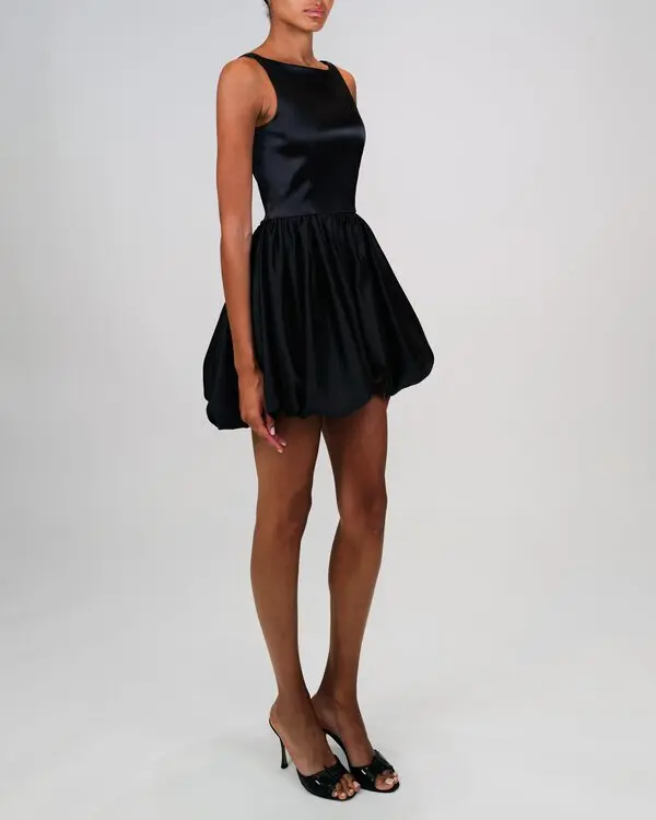 Azeeza Ananya Satin Mini Dress - Black