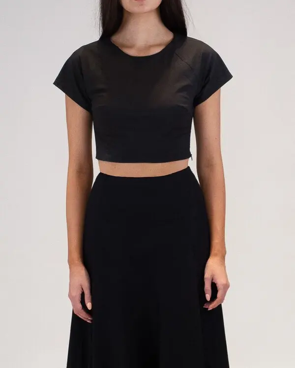 Azeeza Aura Poplin Top - Black