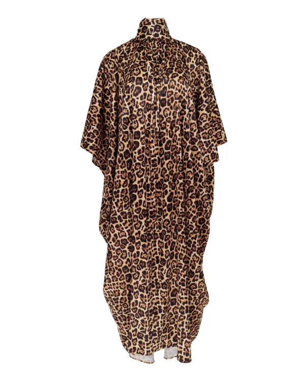 Azeeza Raini Satin Midi Dress - Leopard