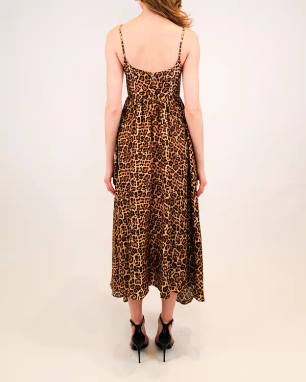 Azeeza Rachel Printed Midi Dress - Leopard