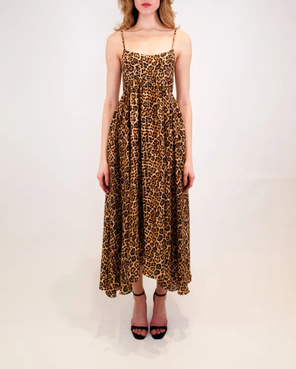 Azeeza Rachel Printed Midi Dress - Leopard
