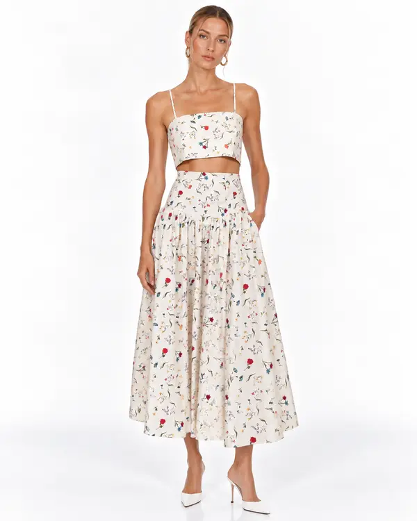 Azeeza Walton Poplin Top - Multi Floral