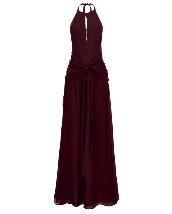 Azeeza Avya Chiffon Gown - Wine