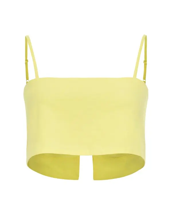 Azeeza Walton Poplin Top - Lemon
