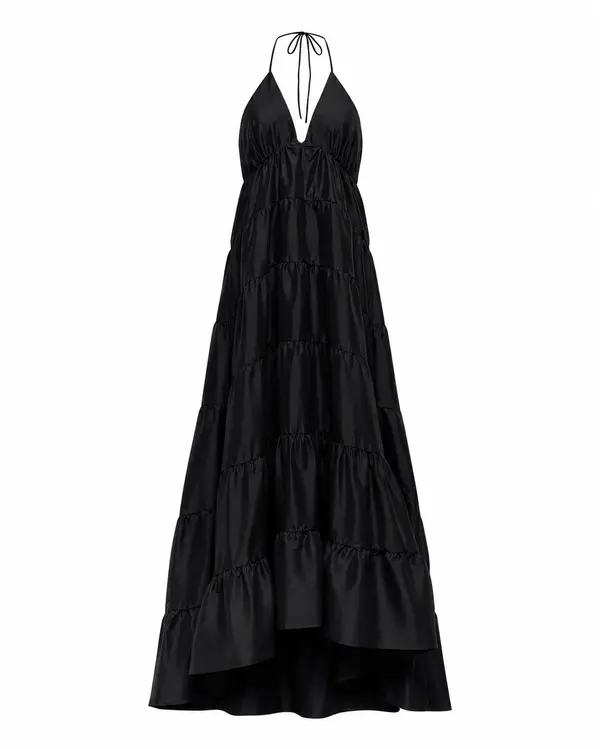 Azeeza Kitty Olesia Taffeta Gown - Black