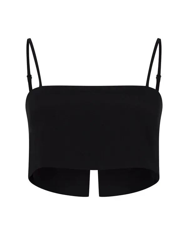Azeeza Walton Satin Top - Black