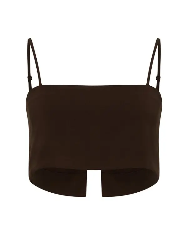 Azeeza Walton Satin Top - Black