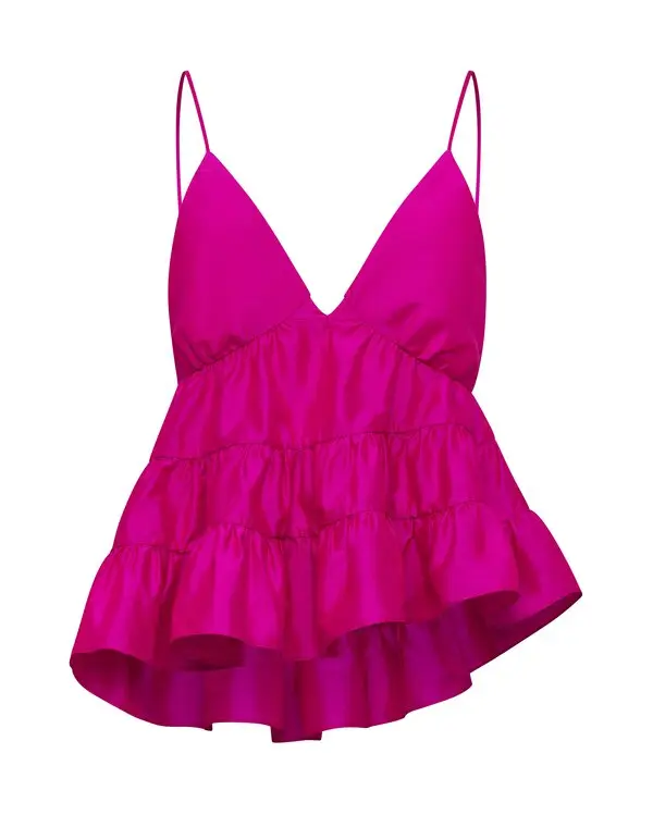 Azeeza Viola Taffeta Top - Magenta